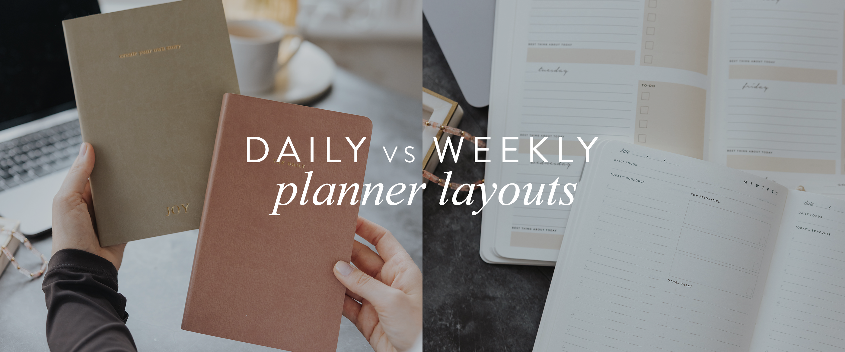 Daily vs. Weekly Undated Planner: Which one's for you? – The Inspired ...