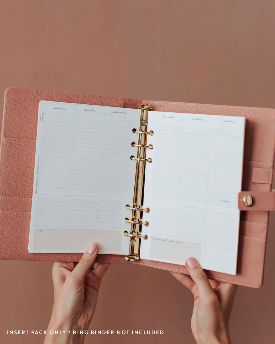 Undated Vertical Weekly Planner Insert Pack – The Inspired Stories