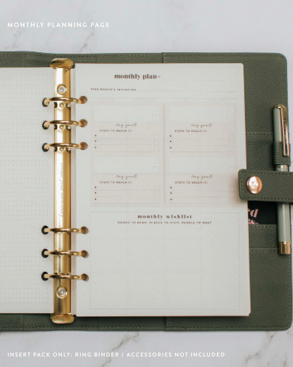 Undated Vertical Weekly Planner Insert Pack – The Inspired Stories