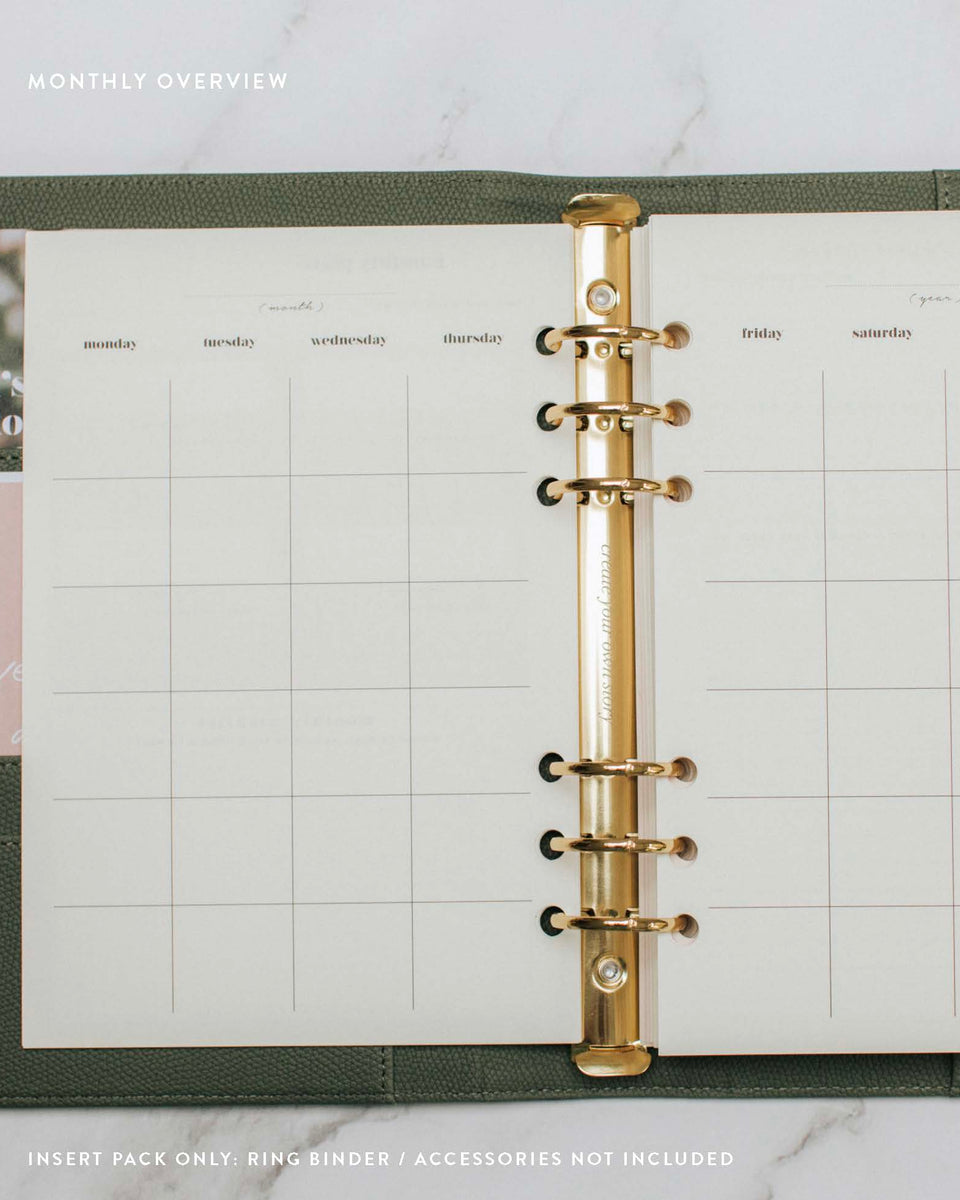 Undated Vertical Weekly Planner Insert Pack – The Inspired Stories