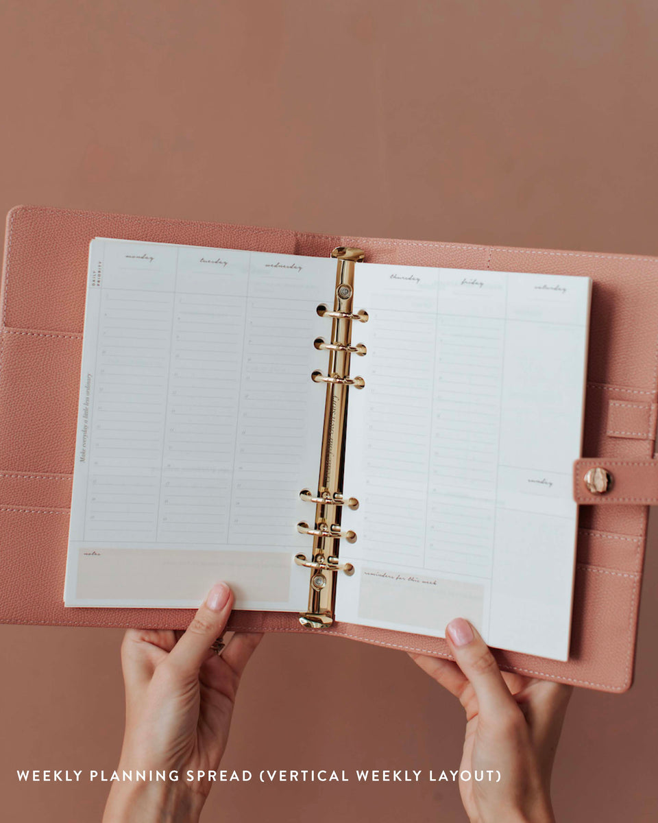 Undated Vertical Weekly Ring Binder Planner Set – The Inspired Stories